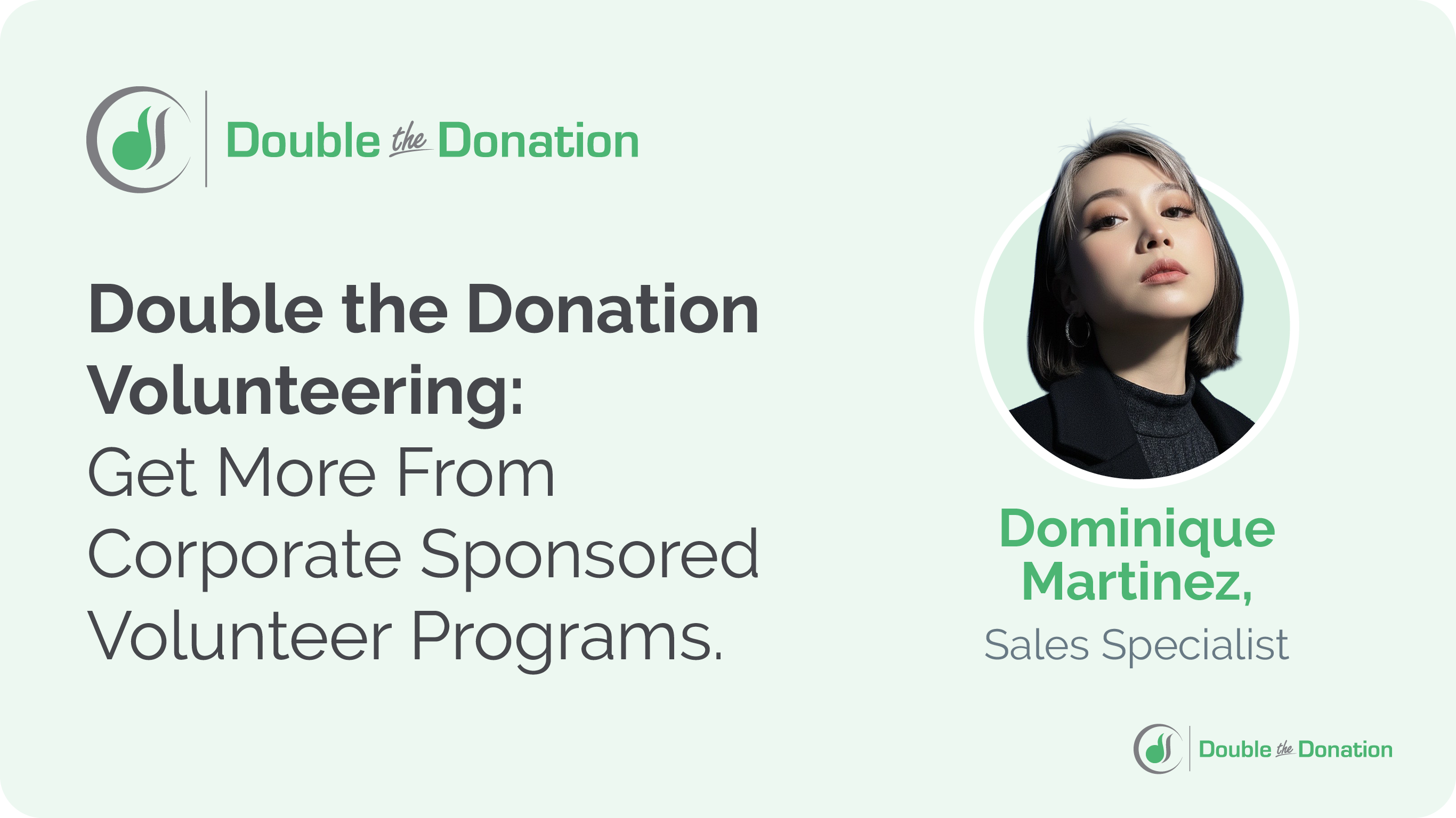 Double the Donation Volunteering: Get More from Volunteer Programs